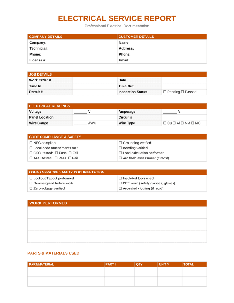 Field Service Report Template [Free PDF & Word] | 2026
