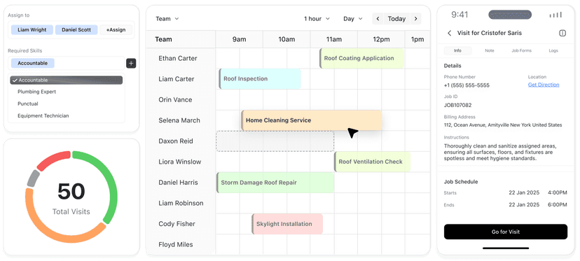 AI Dispatch Scheduling Software for Field Service | FieldCamp